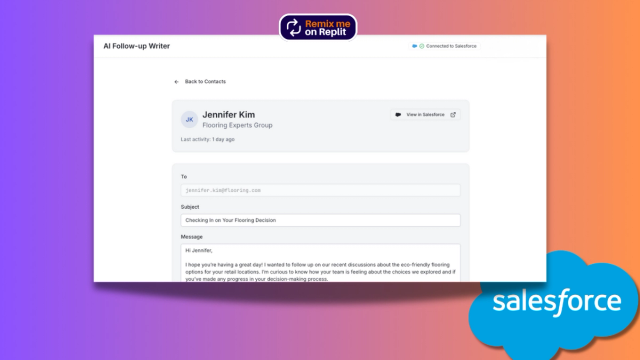 AI Follow-Up Writer - Replit Gallery
