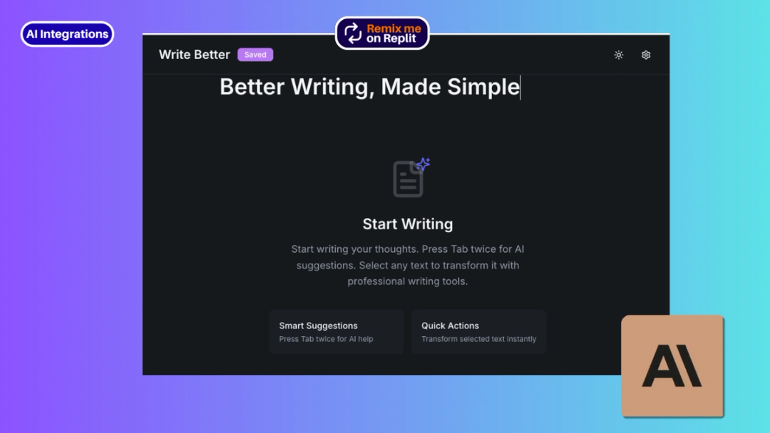 AI Writing Assistant - Replit Gallery